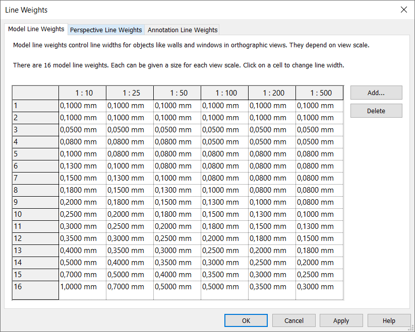 Revit Line Weights - engipedia Revit Line Weights - engipedia