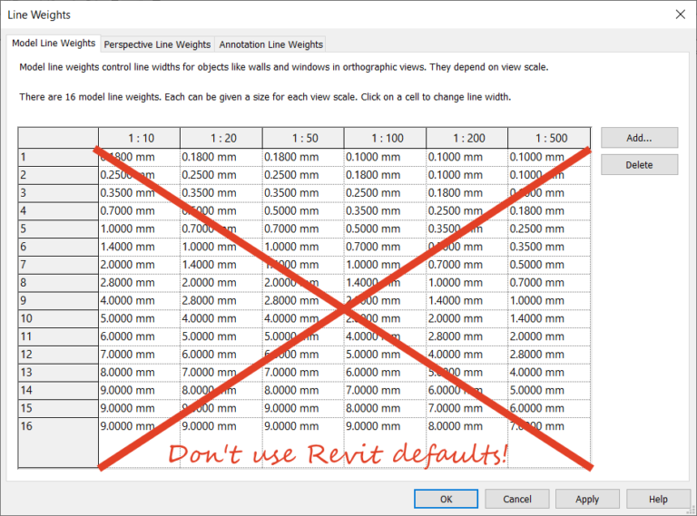 Revit® Line Weights - engipedia